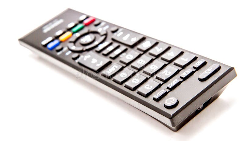 Black Tv Remote Control Front View Isolated White Stock Photos - Free ...
