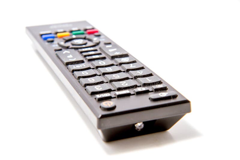 Black Tv Remote Control Front View Isolated White Stock Photos - Free ...