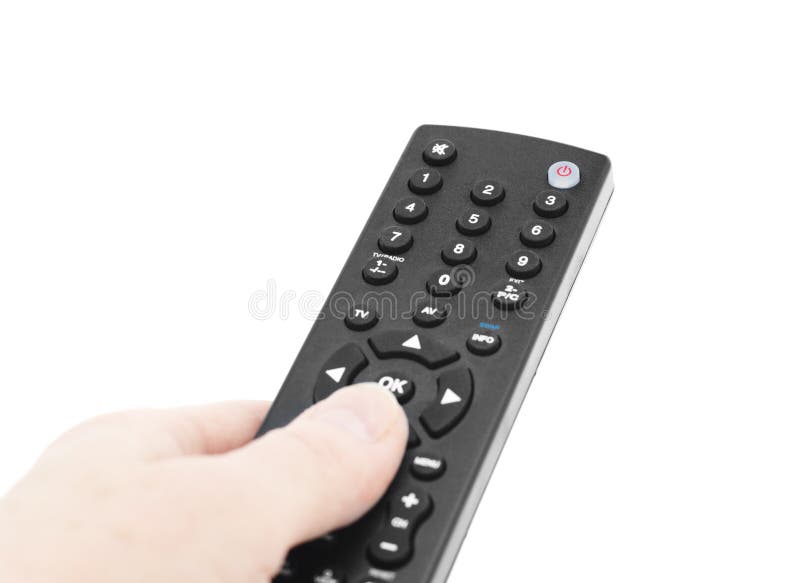 TV remote in hand stock image. Image of control, panel - 50420553