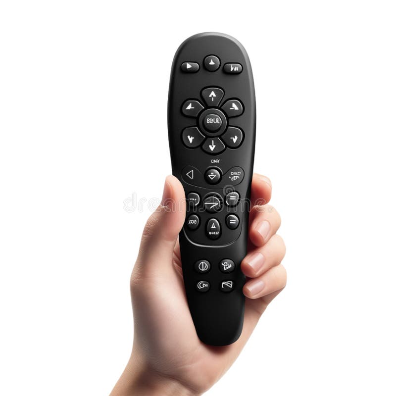 TV Remote in Hand of a Person on Transparent Background - Ai Generated ...