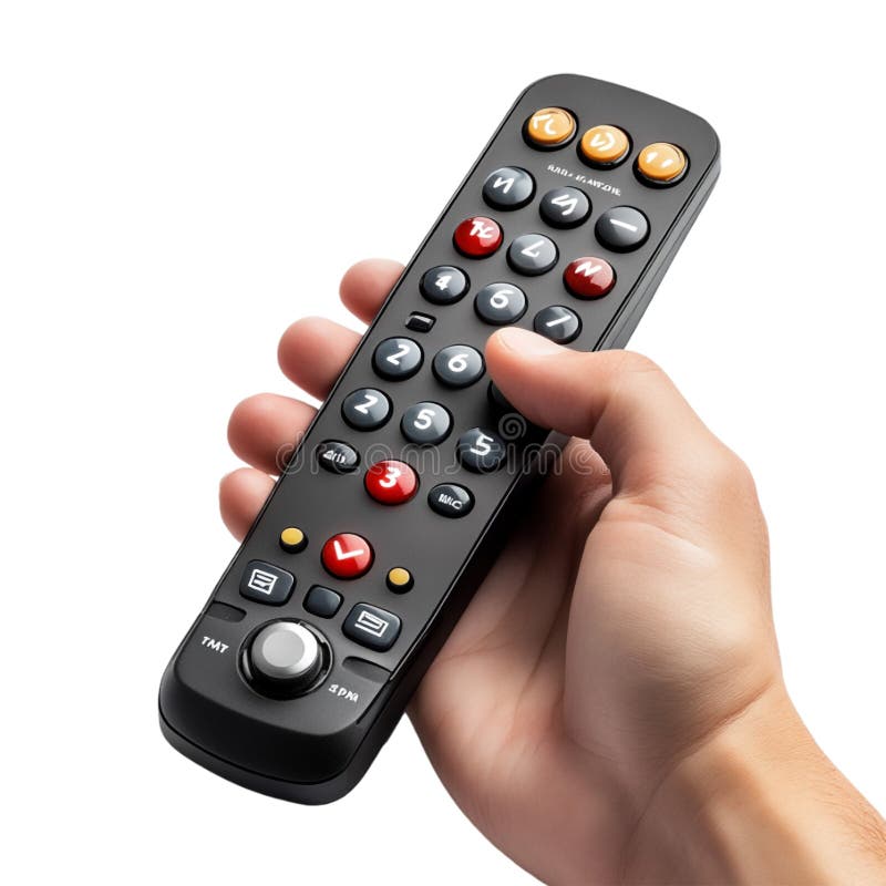 TV Remote in Hand of a Person on Transparent Background - Ai Generated ...