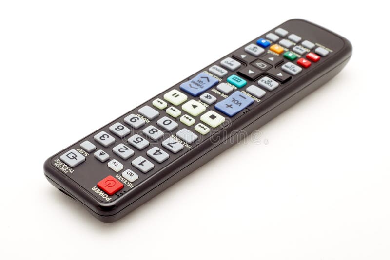 TV Remote for Streaming Service Online with Buttons Stock Photo - Image ...