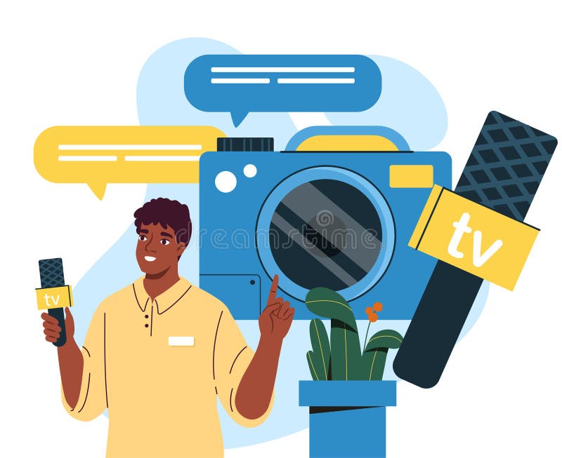 Reporter Background Vector Illustration Stock Illustrations – 9,241 ...