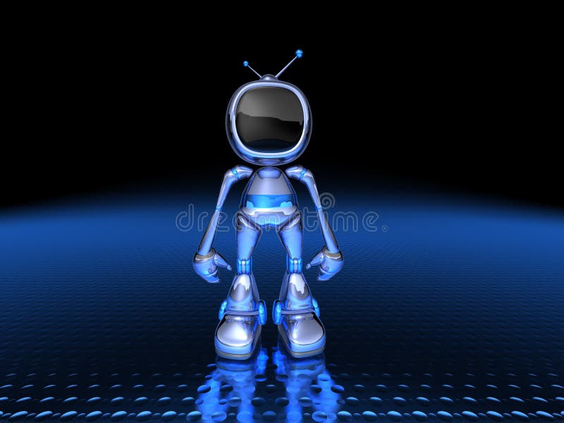 Tv robot stock illustration. Illustration of system, technology - 2110164