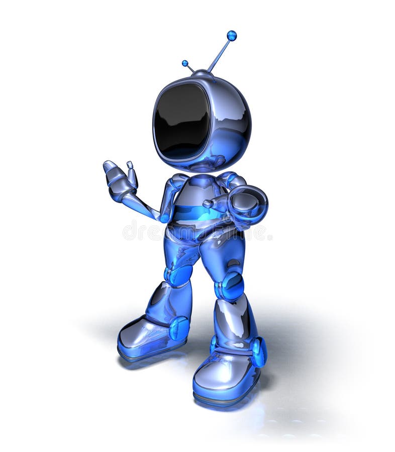 TV Robot stock illustration. Illustration of video, television - 3141757