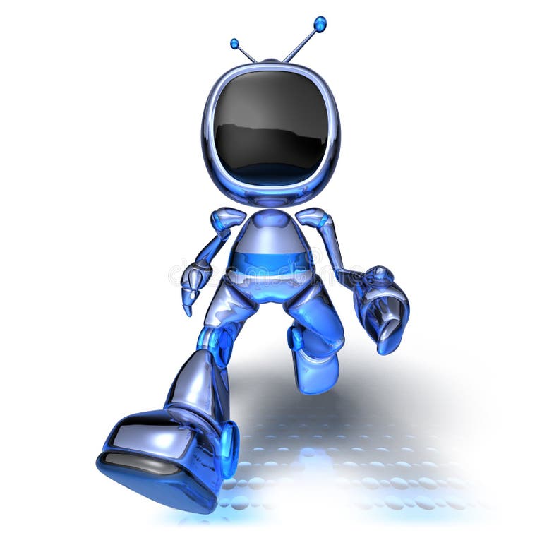 TV Robot stock illustration. Illustration of video, television - 3141757