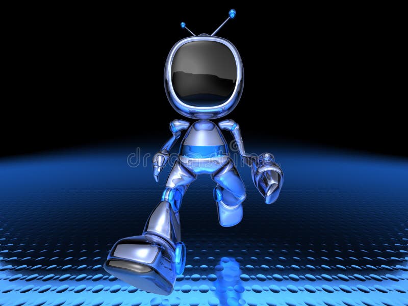 TV Robot stock illustration. Illustration of video, television - 3141757
