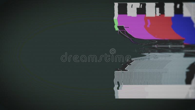 Test Pattern from a Tv Transmission with Colorful Bars on the Screen of ...