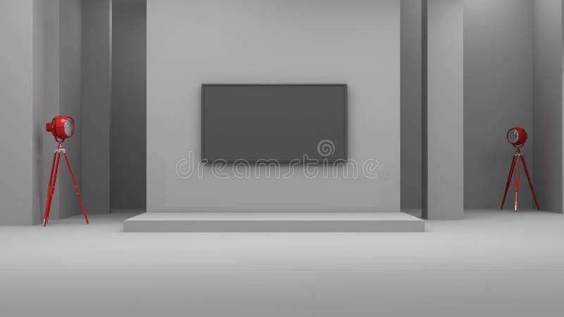TV screen 3d rendering stock illustration. Illustration of bulb - 114738006