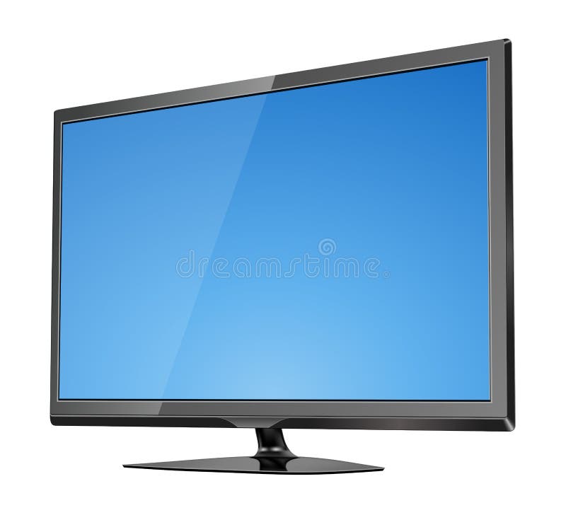 TV Screen Flat Lcd Led Vector Illustration Stock Vector - Illustration ...