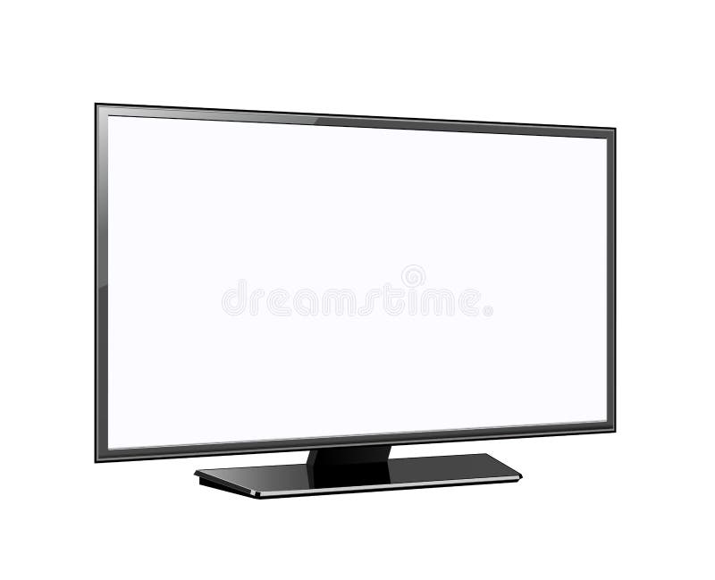 TV Screen Flat Lcd Led Vector Illustration Stock Vector - Illustration ...