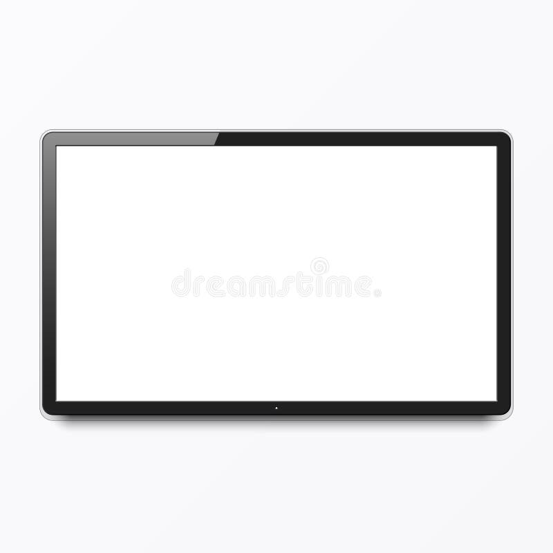 TV Screen Hanging on a Wall Stock Vector - Illustration of definition ...