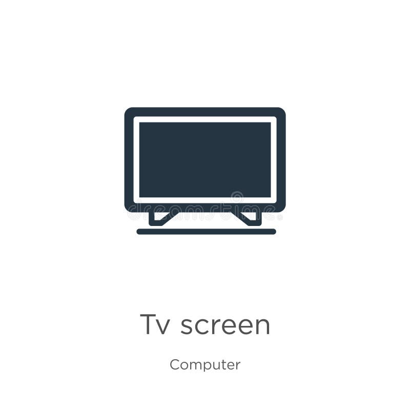 Tv Screen Icon Vector. Trendy Flat Tv Screen Icon from Computer ...