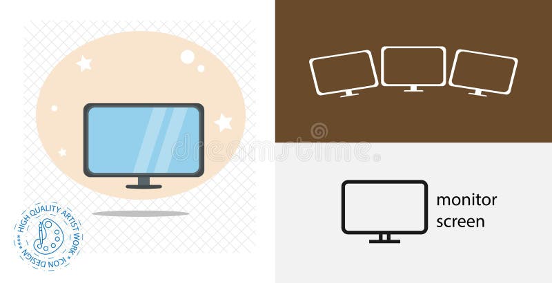 Tv Screen Isolated Icon. Appliances Design Element Stock Illustration ...