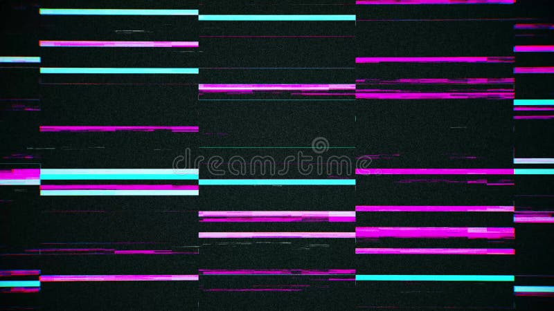 TV Screen Noise Glitch Effect. Visual Video Effects Stripes Background ...