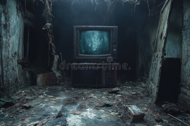 A TV Screen Showing a Dramatic Scenario, Intense and Cinematic, Media ...