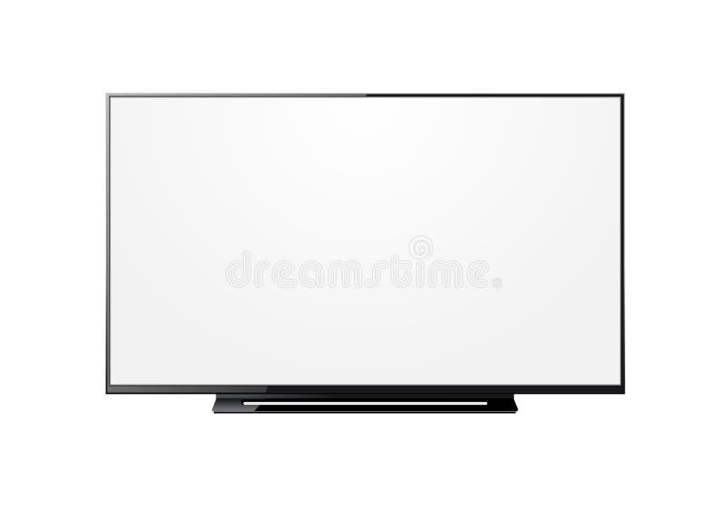 Tv screen on white stock vector. Illustration of crystal - 104341897