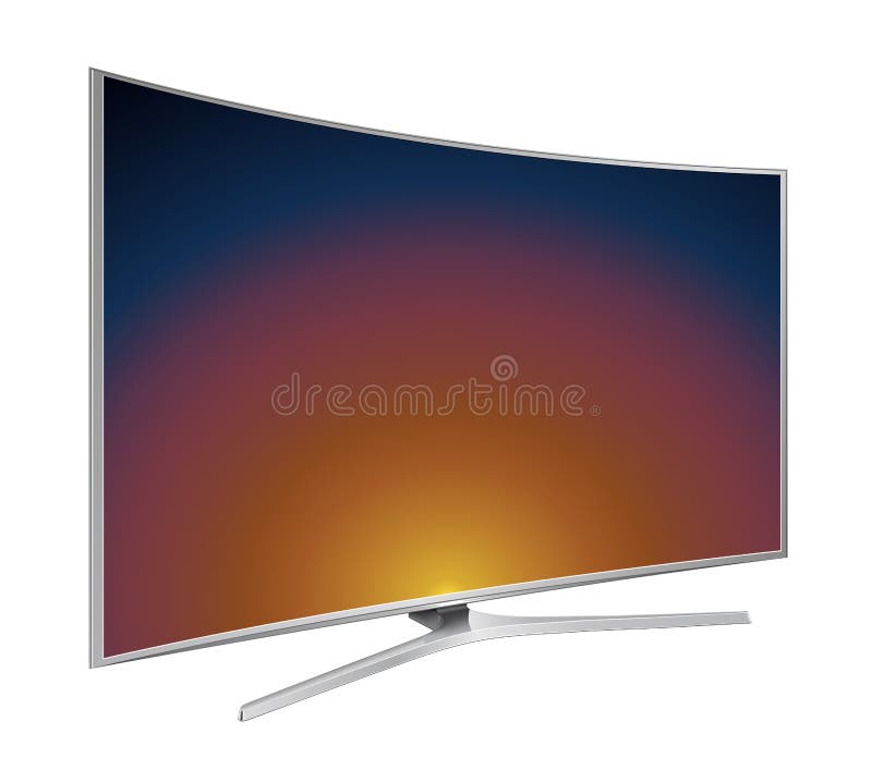 Tv screen on white stock vector. Illustration of crystal - 104341897