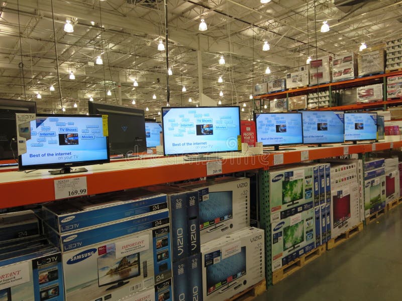 Televisions of Different Brands in the Electronics Store. Minsk ...