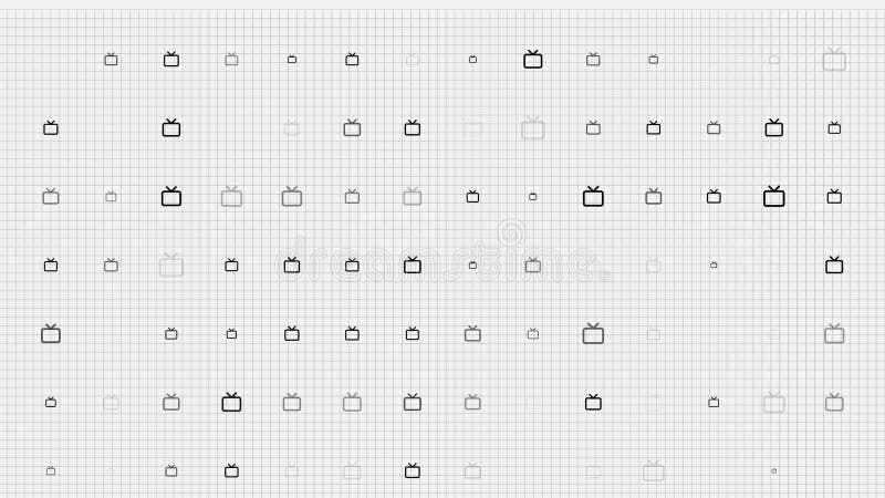 TV Set Animation Loop. Seamless Pattern Background. Small TV Sets ...