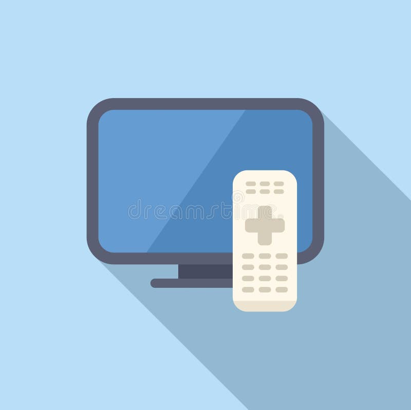 Tv Set with Remote Control Displaying Watching Television Concept Stock ...