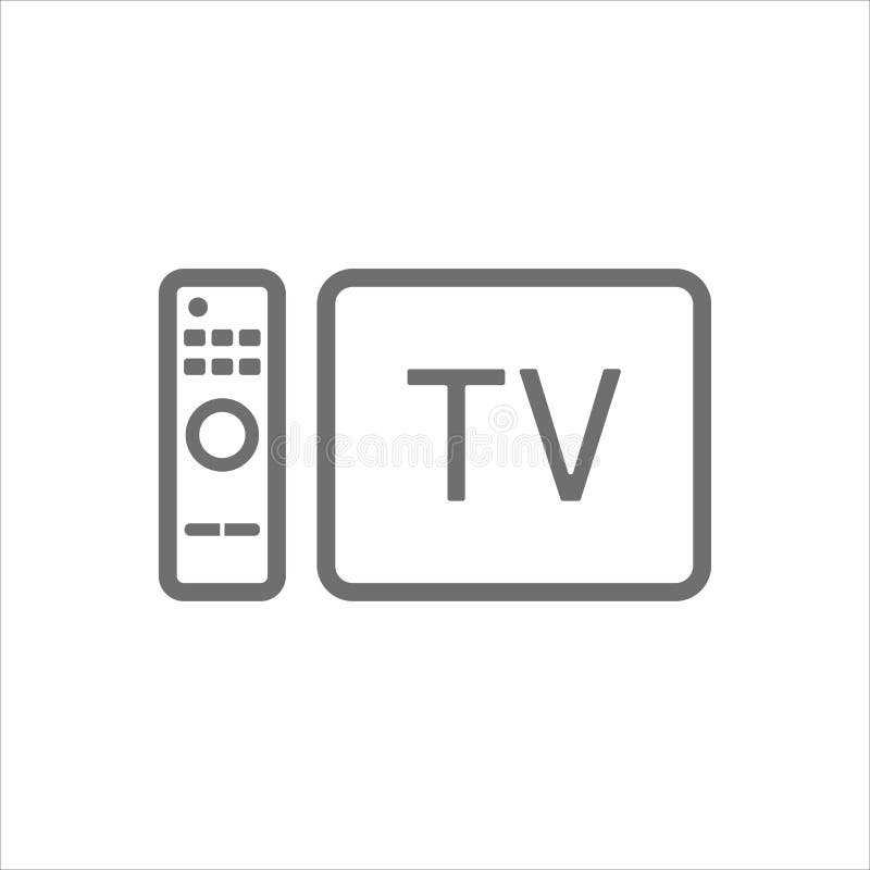 TV Set-top Box and Remote Control Icon, Vector, Illustration Stock ...
