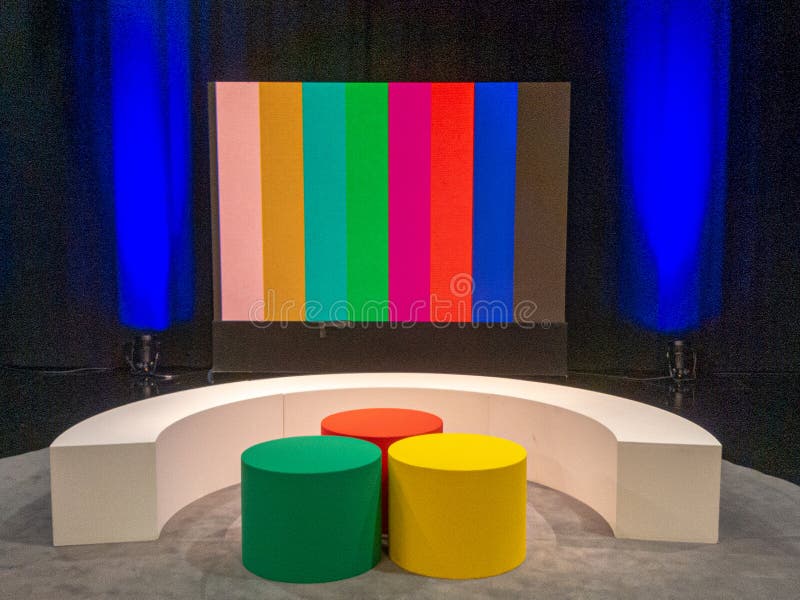 TV Show Backdrop with Background with Technical Bar Sights and Colored ...