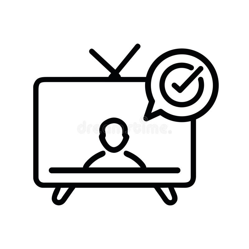 Tv show icon stock vector. Illustration of panel, monitor - 295537610