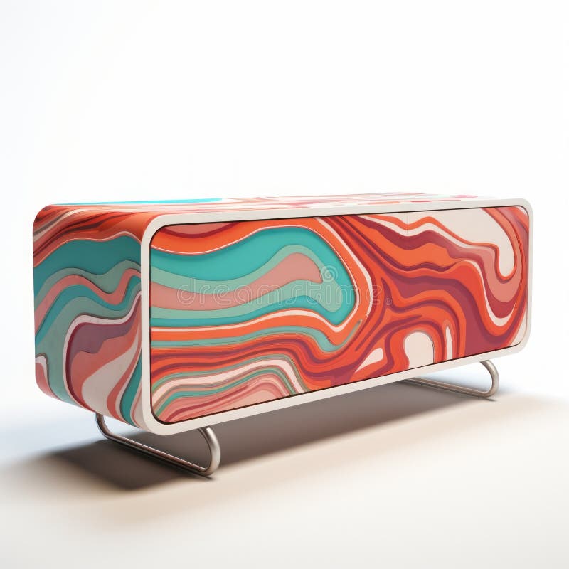 Tv Stand: Algorithmic Art on White Background Stock Illustration ...