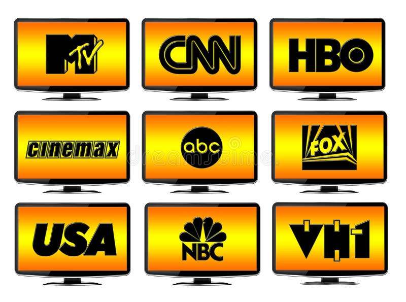 Logos of Top Famous Tv Channels and Networks Editorial Stock Photo ...