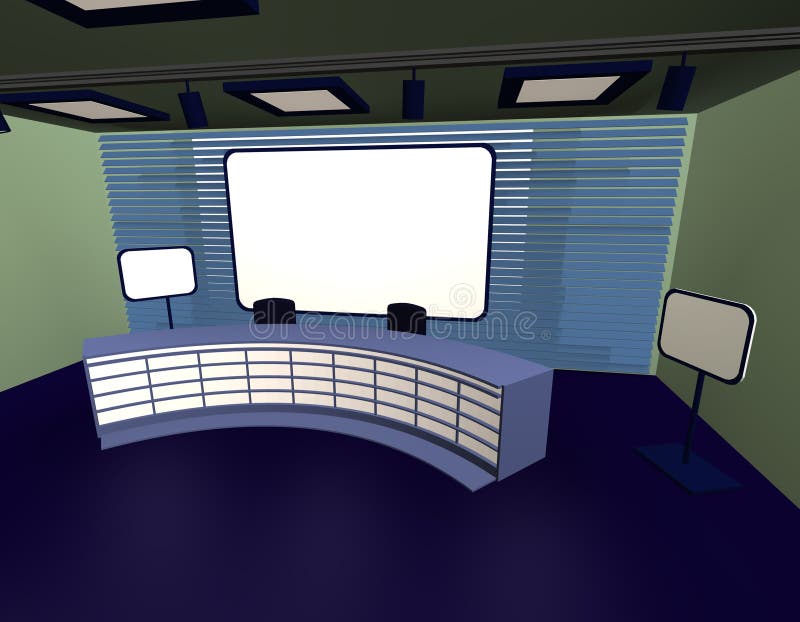 Tv studio stock illustration. Illustration of interior - 10730715