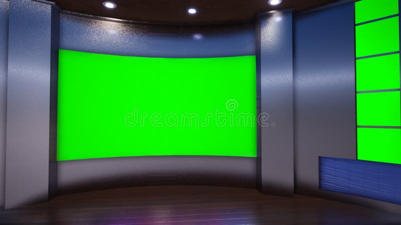 TV studio 3d rendering stock illustration. Illustration of realtime ...
