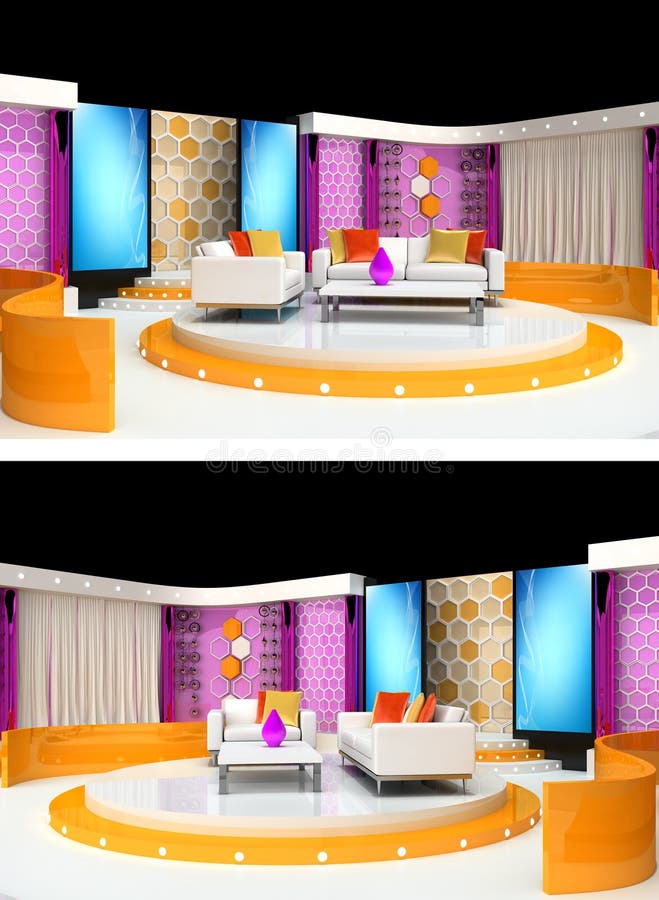 Tv studio design stock illustration. Illustration of design - 20341714