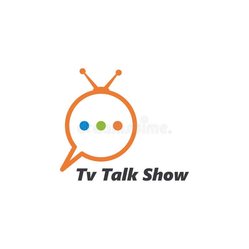 Tv Talk Show Logo Icon Vector Illustration Stock Vector - Illustration ...