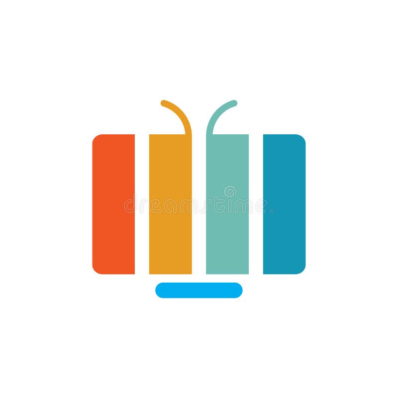 TV Television Channel Icon Logo Design Stock Vector - Illustration of ...