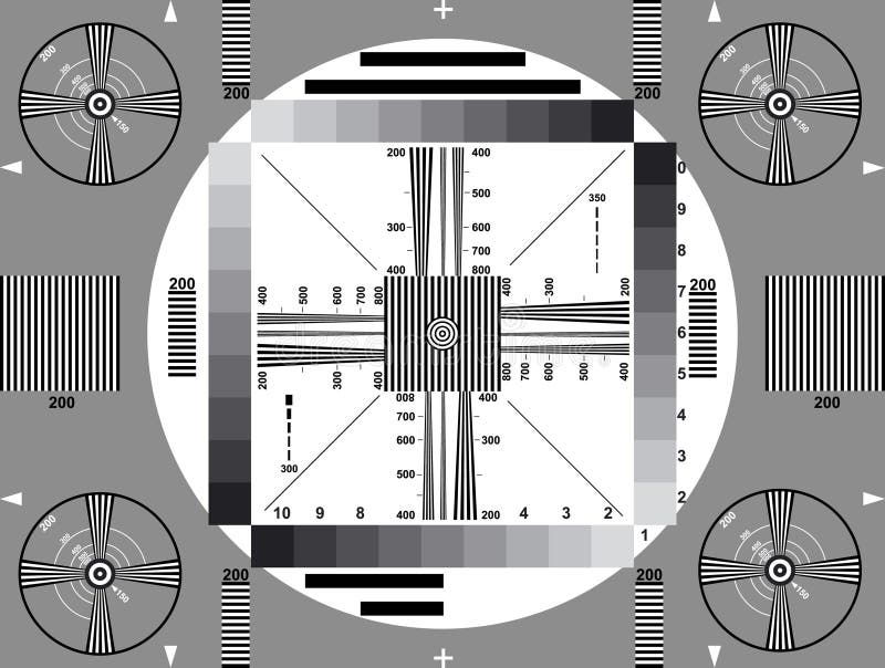 Retro TV Test Pattern stock illustration. Illustration of 1950 - 14395530