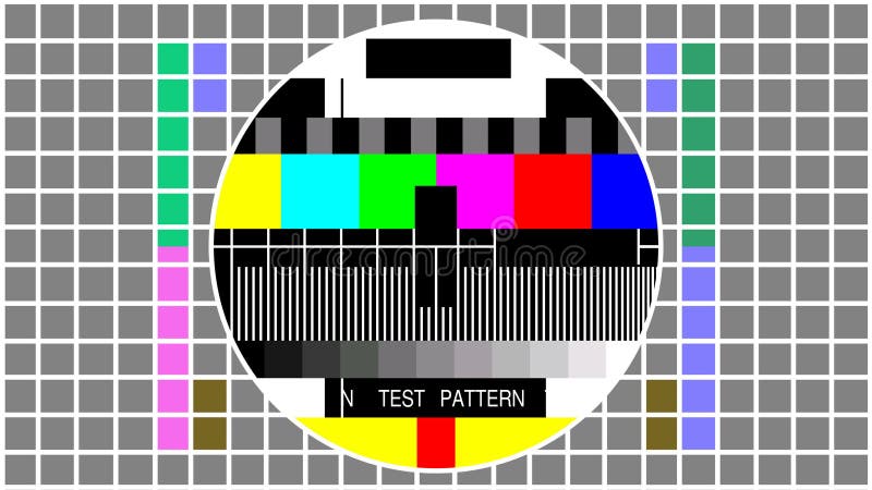 Test Pattern from a Tv Transmission with Colorful Bars. SMPTE Color ...