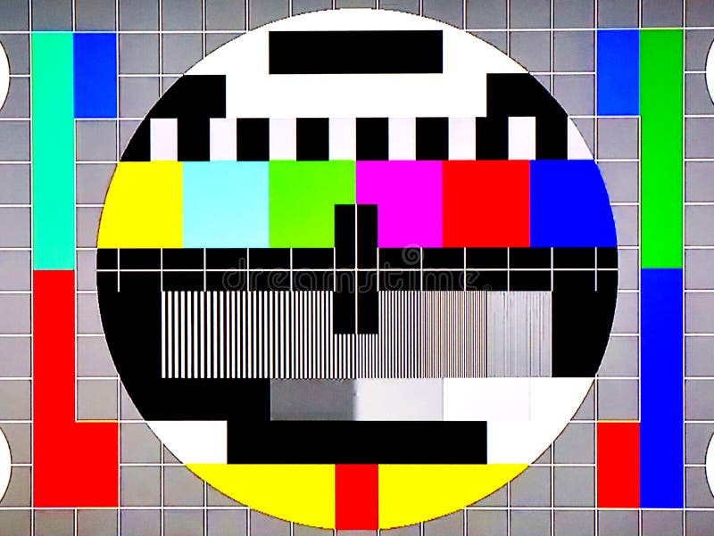 Vintage Tv Test Screen. Please Stand by Television Calibration Pattern ...