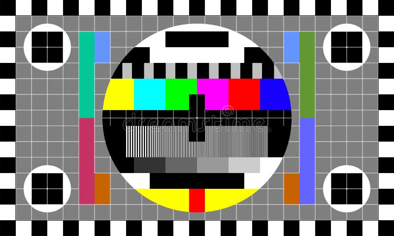 TV-testbeeld vector illustratie. Illustration of mededeling - 89603635