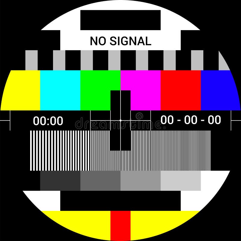 TV-testbeeld vector illustratie. Illustration of glitch - 89603831