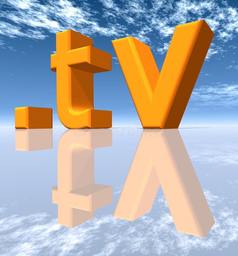 TV Top Level Domain of Tuvalu Stock Illustration - Illustration of ...