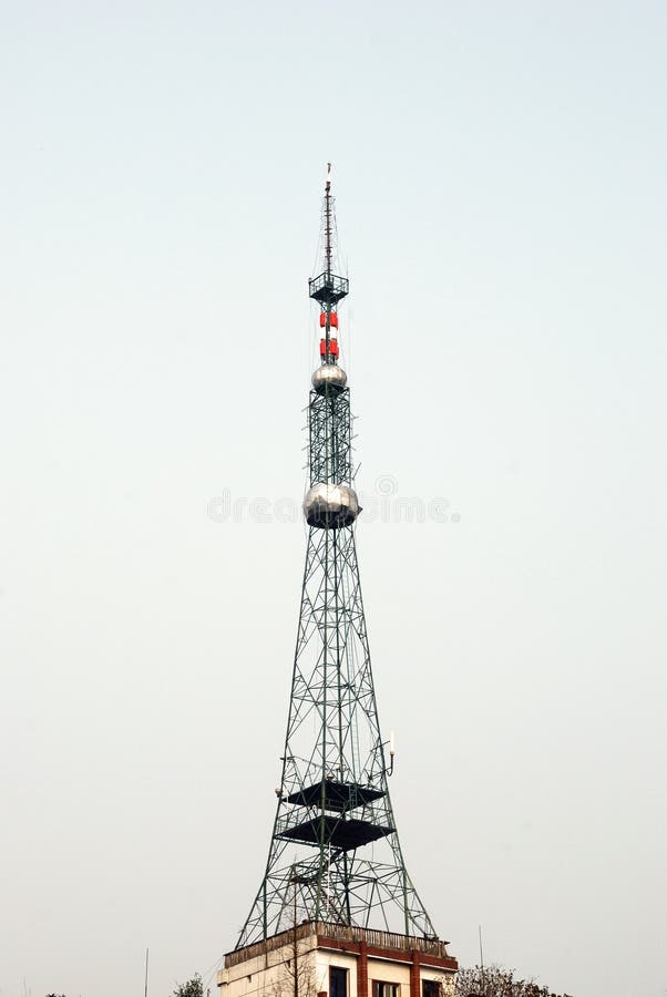 TV tower stock photo. Image of danger, dish, network - 18794598