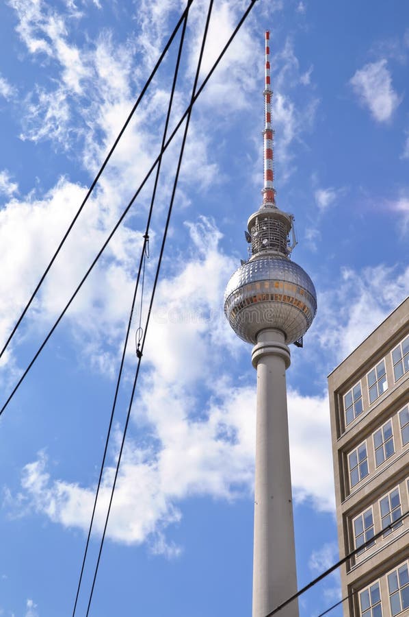 The TV Tower in Berlin, Germany Stock Image - Image of center, dark ...