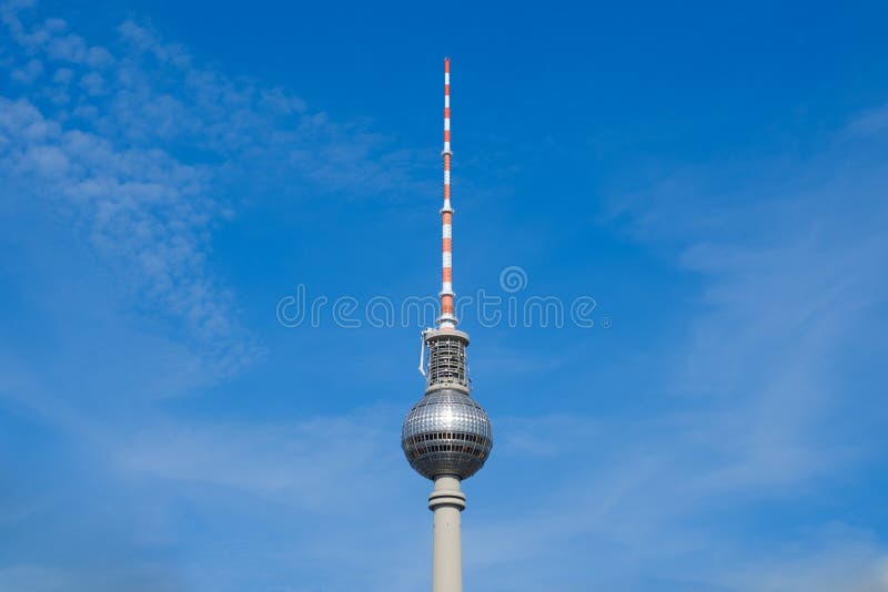 Tv Tower, Berlin Germany Isolated on Blue Sky Editorial Stock Image ...