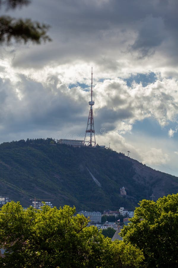 TV Tower and Funicular Complex in Mtatsminda Park Stock Photo - Image ...