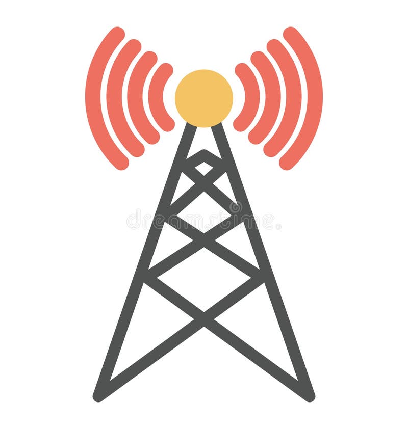 Tv Tower Isolated Vector Icon that Can Be Easily Modified or Edit Stock ...