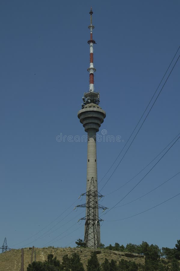 TV Tower of the State Television and Radio of Azerbaijan Stock Image ...