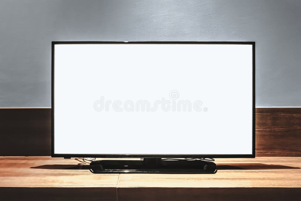 Tv white screen stock image. Image of monitor, black - 62436715