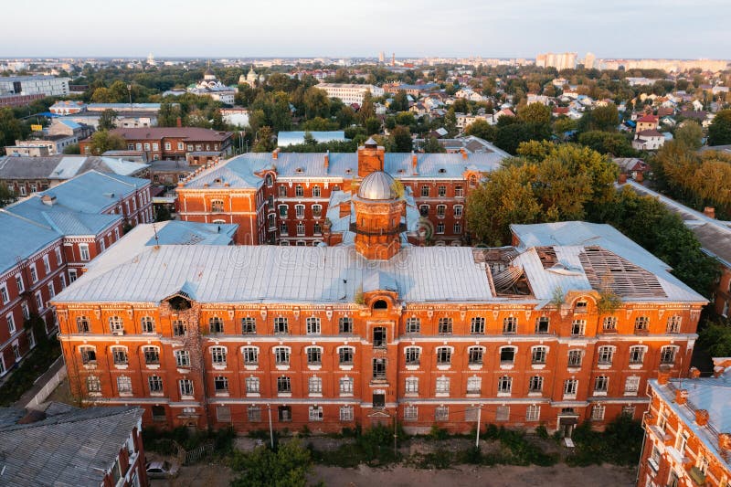 Tver Cityscape. Morozov Barracks, Aerial View from Drone Editorial ...