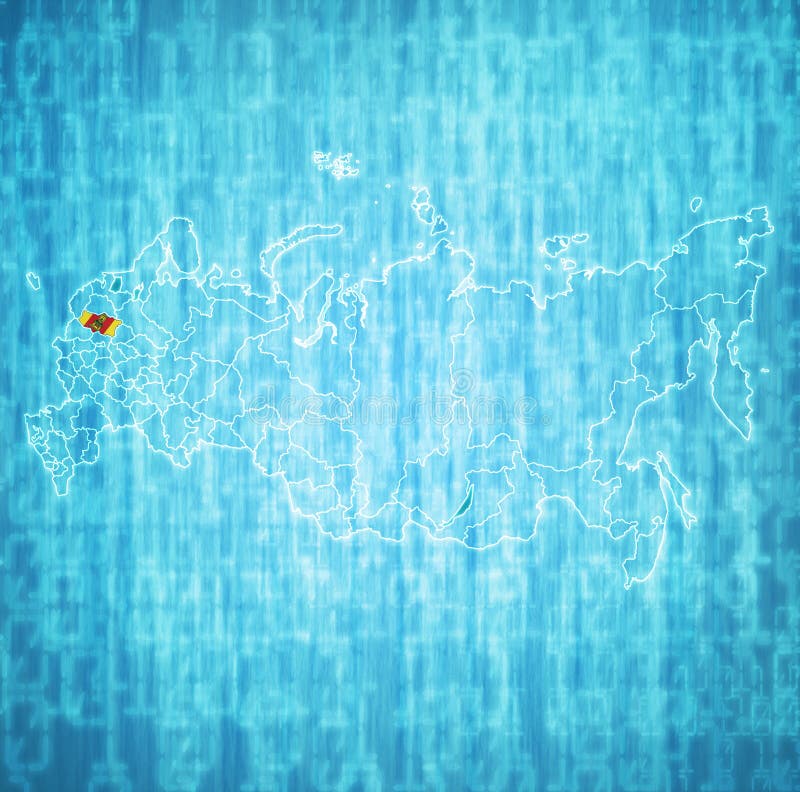 Tver Oblast on Administration Map of Russia Stock Photo - Image of ...